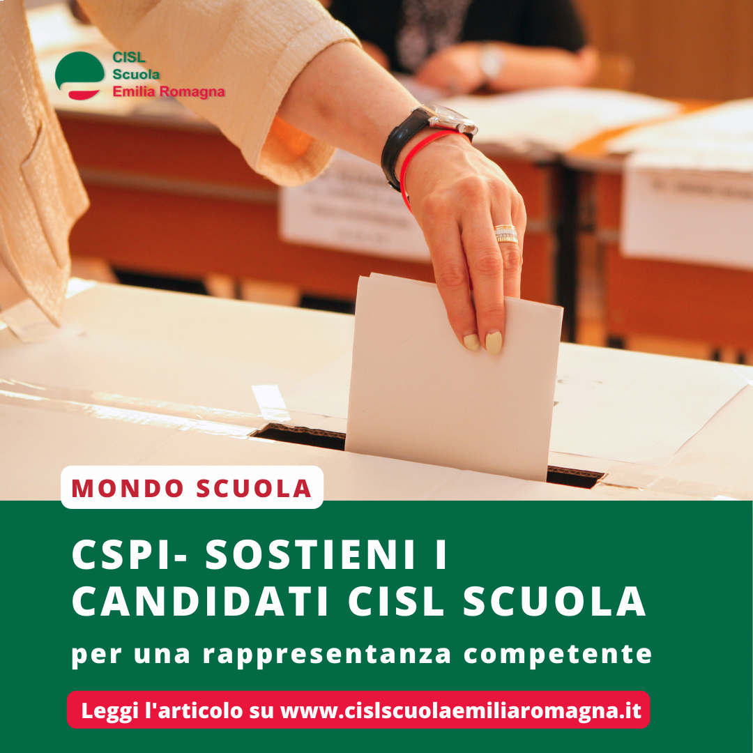 CSPI: Sostieni Cisl Scuola per una rappresentanza competente